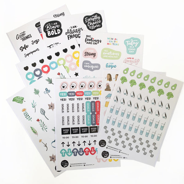 Sticker Pack - Wellbeing – Awesome Inc NZ